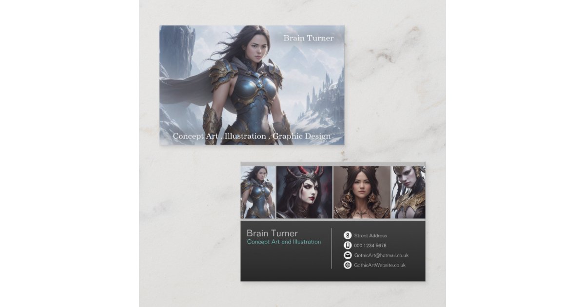 Modern Professional Fantasy Artwork Business Card | Zazzle