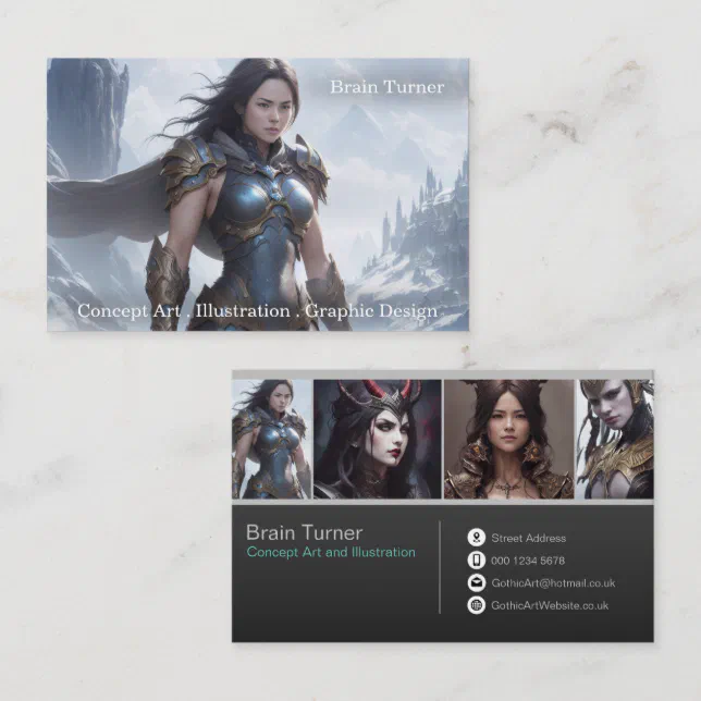 Modern Professional Fantasy Artwork Business Card | Zazzle