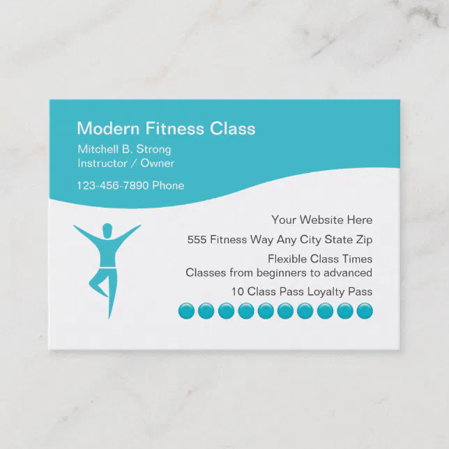 Modern Professional Fitness Business Cards | Zazzle