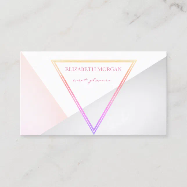 Modern Professional Geometric Stylish Business Card | Zazzle