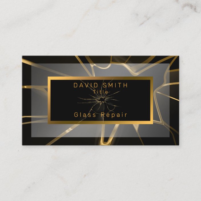 Modern Professional Glass Repair Business Card | Zazzle