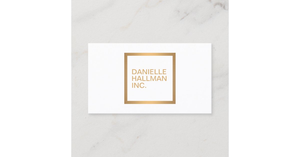 Modern Professional Gold Name Logo Business Card | Zazzle