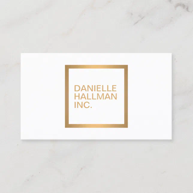 Modern Professional Gold Name Logo Business Card | Zazzle
