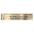 Modern Professional Gold Sparkle Glitter Desk Name Plate | Zazzle