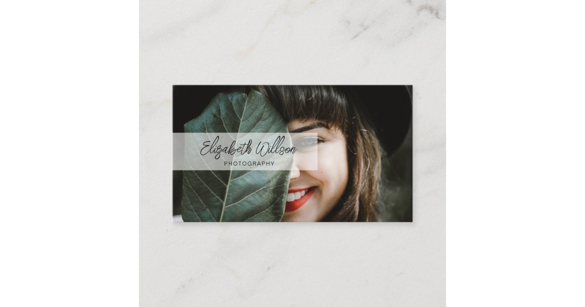 Modern Professional Handwritten Script Overlay Business Card | Zazzle