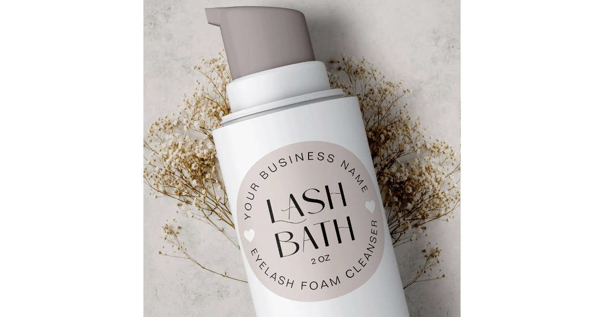 Modern Professional Lash Extension Foam Cleanser Classic Round Sticker ...
