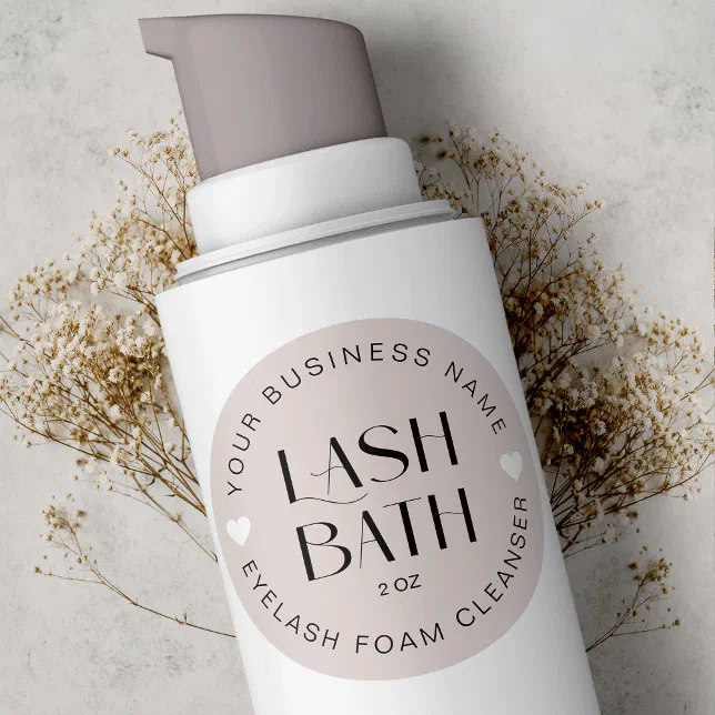 Modern Professional Lash Extension Foam Cleanser Classic Round Sticker ...