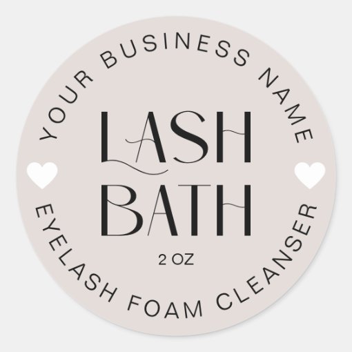 Modern Professional Lash Extension Foam Cleanser Classic Round Sticker ...