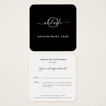 Modern Professional Makeup Salon Appointment Card | Zazzle