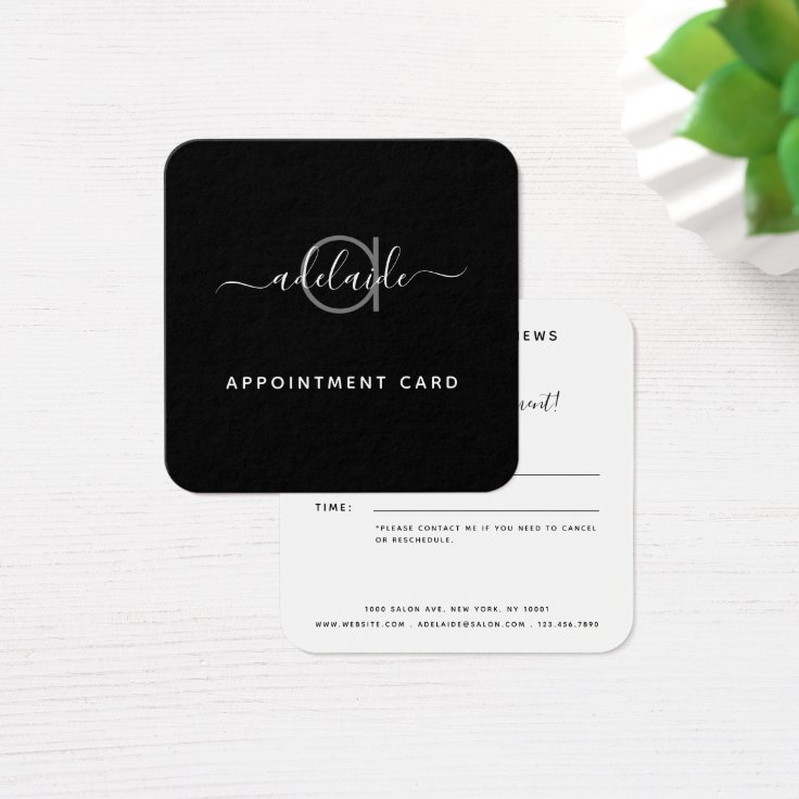 Modern Professional Makeup Salon Appointment Card | Zazzle