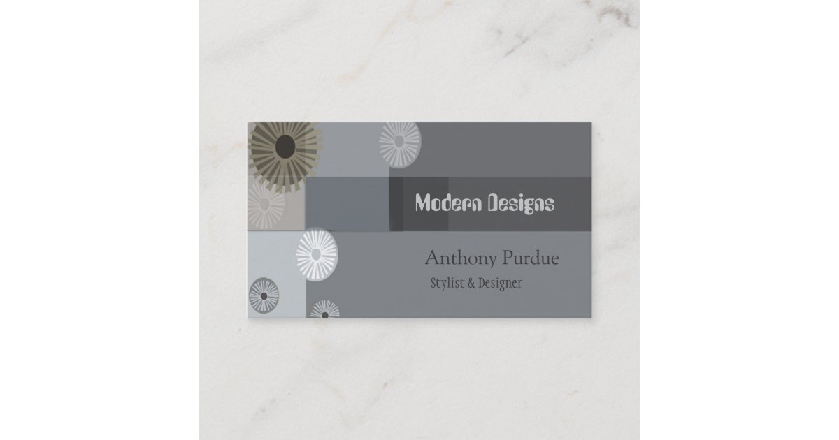 Modern Professional Mid-Century Retro Business Card | Zazzle.com