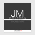 Modern Professional Minimal Design | Black & White Sticker | Zazzle