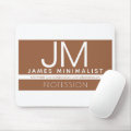 Modern Professional Minimal Design | Brown & White Mouse Pad | Zazzle
