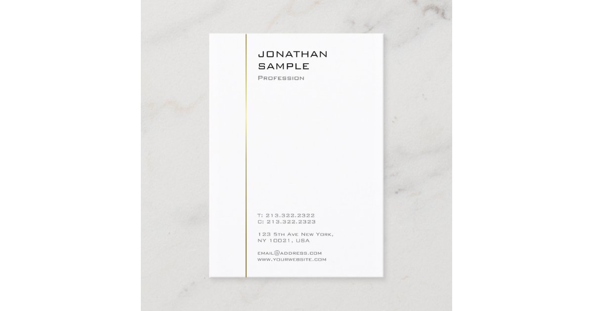 Modern Professional Minimalist Designed Template Business Card | Zazzle