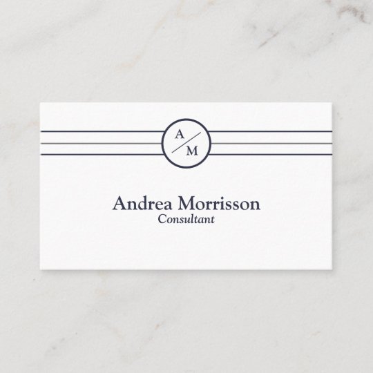 Modern Professional Monogram Business Card | Zazzle.com