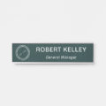Modern Professional Name & Logo Office Door Sign | Zazzle