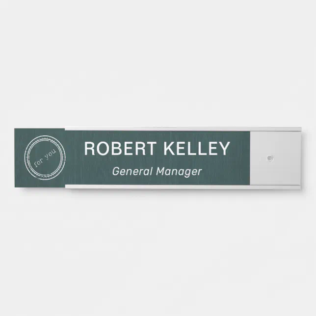 Modern Professional Name & Logo Office Door Sign | Zazzle