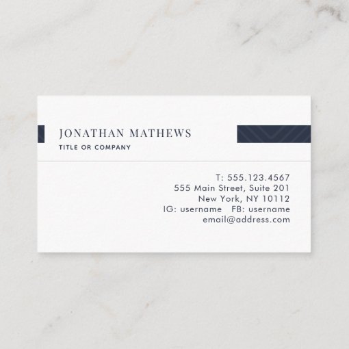 Modern Professional Navy Blue Gray Geometry Business Card | Zazzle