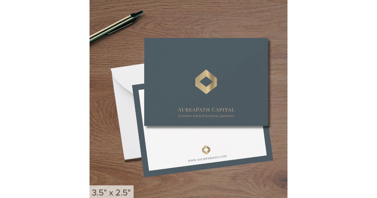 Modern Professional Note Cards with Logo | Zazzle