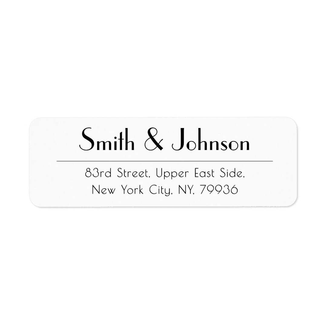 Modern Professional Office Business Return Address Label | Zazzle