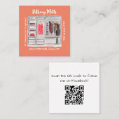 Modern Professional Organizer Custom QR Code Square Business Card | Zazzle
