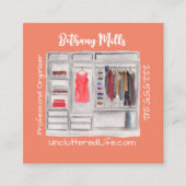 Modern Professional Organizer Custom QR Code Square Business Card | Zazzle