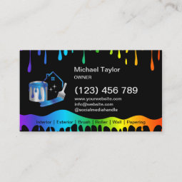 Modern Professional Painting Service Decoration Business Card | Zazzle