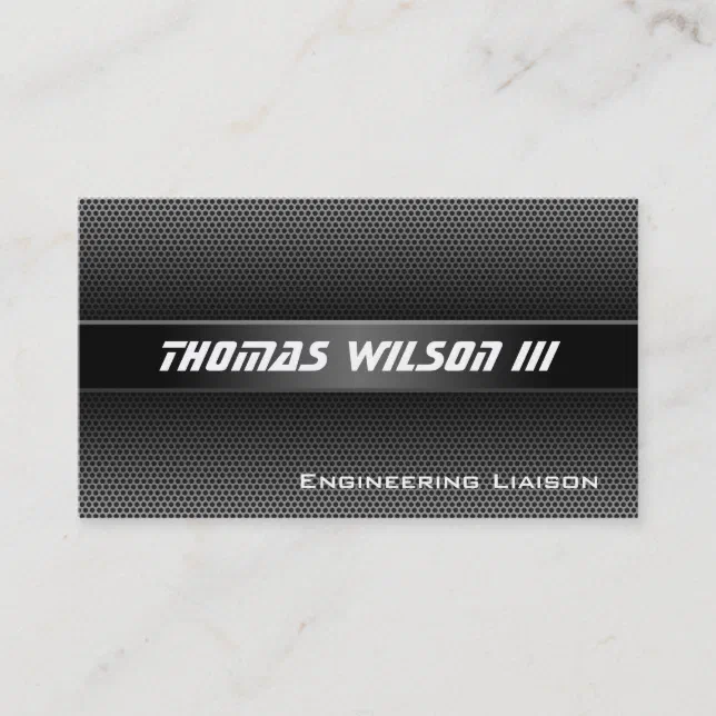 Modern Professional Perforated Metal Business Card | Zazzle