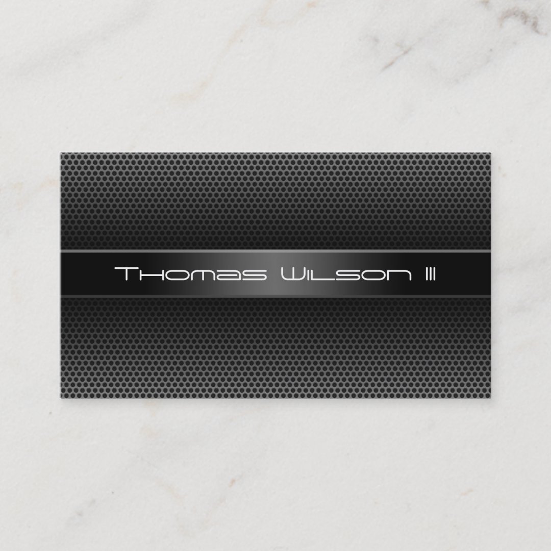 Modern Professional Perforated Metal Business Card | Zazzle