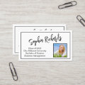 Modern Professional Photo Graduate Introduction Business Card | Zazzle