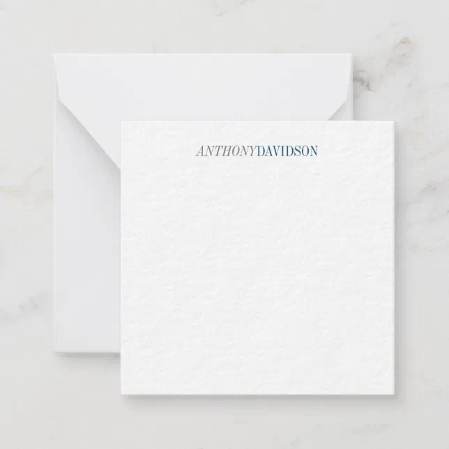 Modern Professional Plain Minimalist Design Note Card | Zazzle
