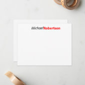 Modern Professional Plain Minimalist Note Card | Zazzle