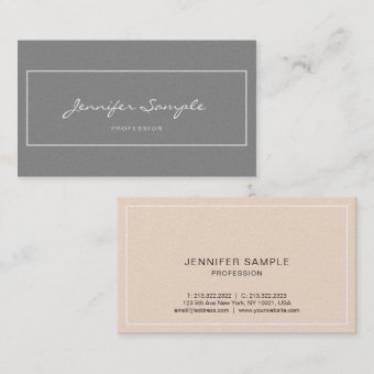Modern Professional Premium Pearl Finish Luxury Business Card | Zazzle