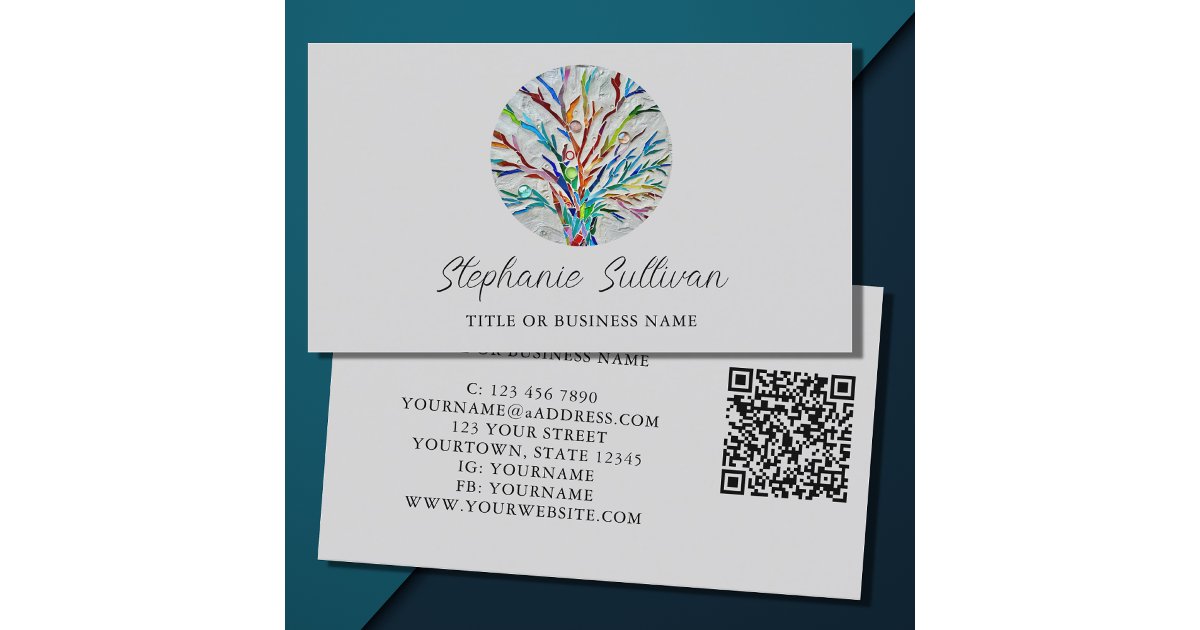 Modern Professional QR Code Business Card | Zazzle