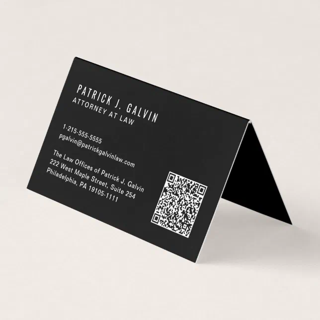 Modern Professional QR Code Logo Black Business Card | Zazzle Modern Professional QR Code Logo Black Business Card | Zazzle