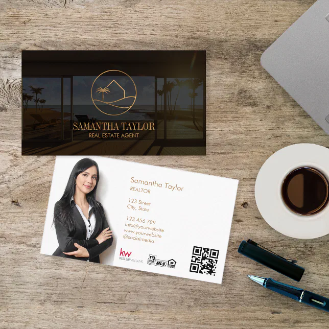 Modern Professional Realtor Insert Photo House | Zazzle