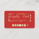 Modern Professional Red Loyalty Card | Zazzle