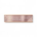 Modern Professional Rose Gold Sparkle Glitter Desk Name Plate | Zazzle