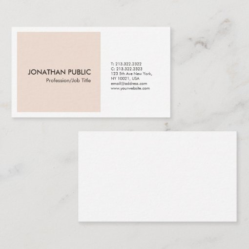 Modern Professional Simple Elegant Plain Business Card | Zazzle