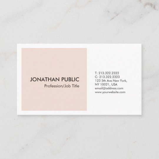 Modern Professional Simple Elegant Plain Business Card | Zazzle.com