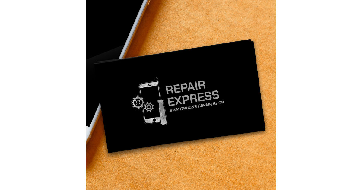 Modern Professional Smartphone Repair Business Card | Zazzle