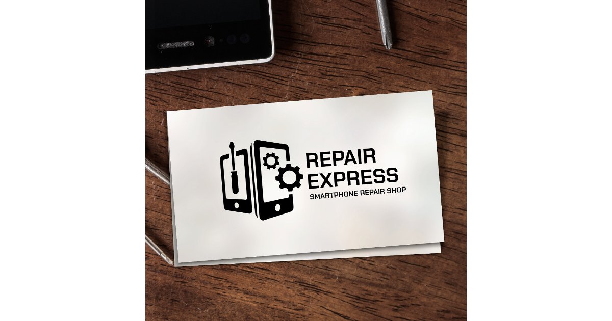 Modern Professional Smartphone Repair Business Card | Zazzle