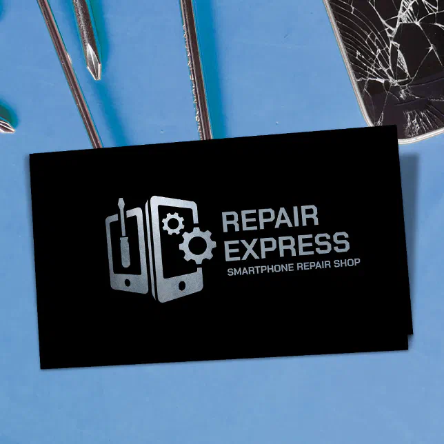 Modern Professional Smartphone Repair Business Card | Zazzle