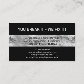 Modern Professional Smartphone Repair Business Card | Zazzle