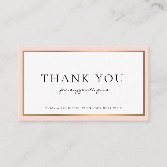 modern professional |thank you for your support business card | Zazzle.com