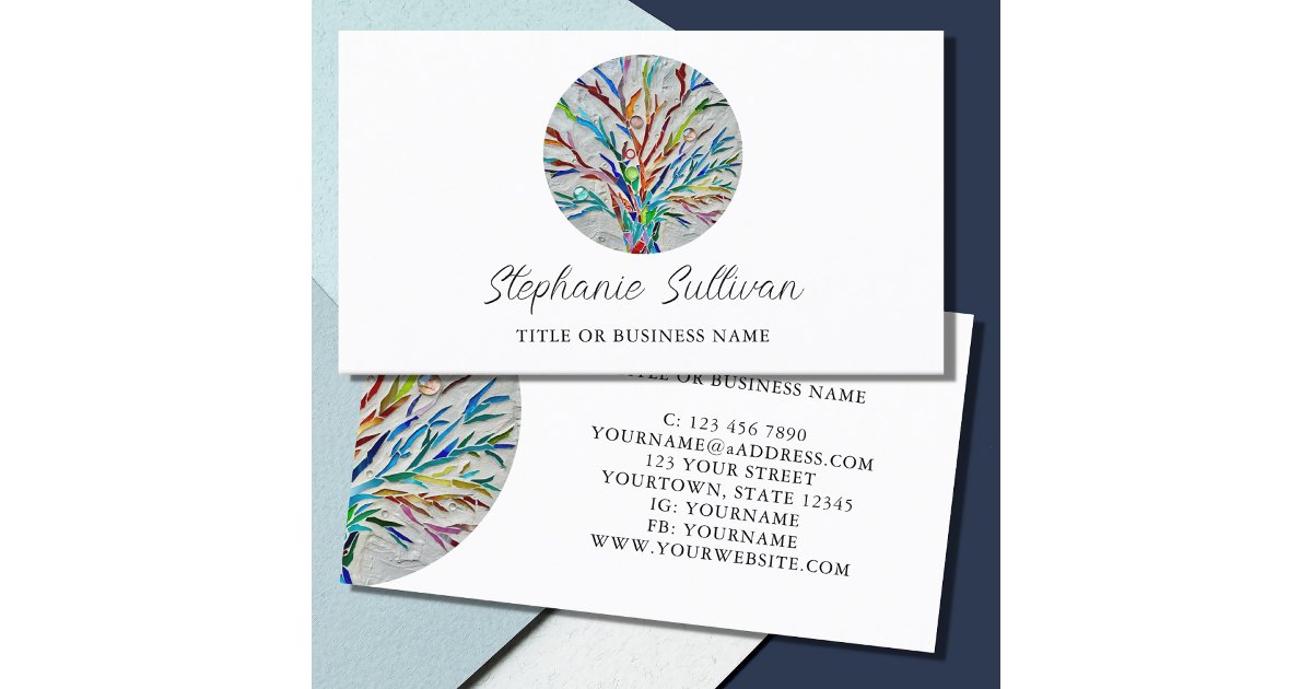 Modern Professional Tree of Life Business Card | Zazzle