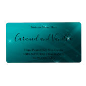 Modern Professional Turquoise Candles Label | Zazzle