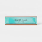 Midnight Blue Modern Professional Desk Name Plate | Zazzle.com
