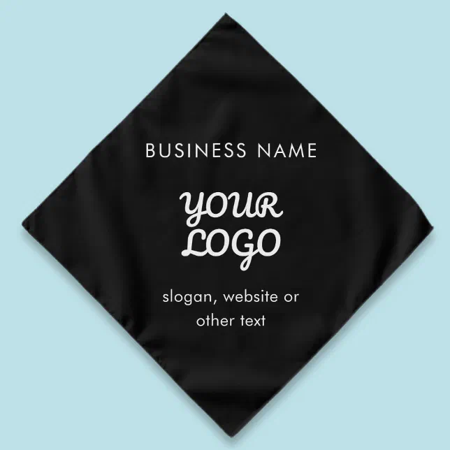 Modern Promotional Logo & Text | Editable Color Bandana | Zazzle