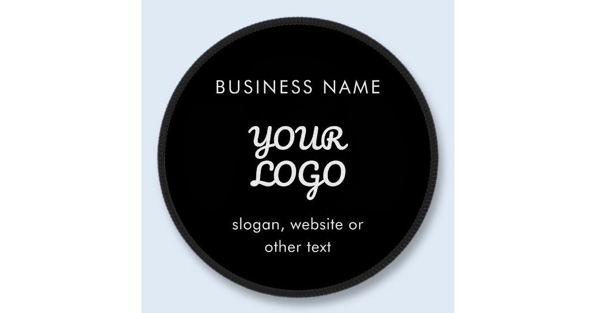 Modern Promotional Logo & Text | Editable Color Patch | Zazzle